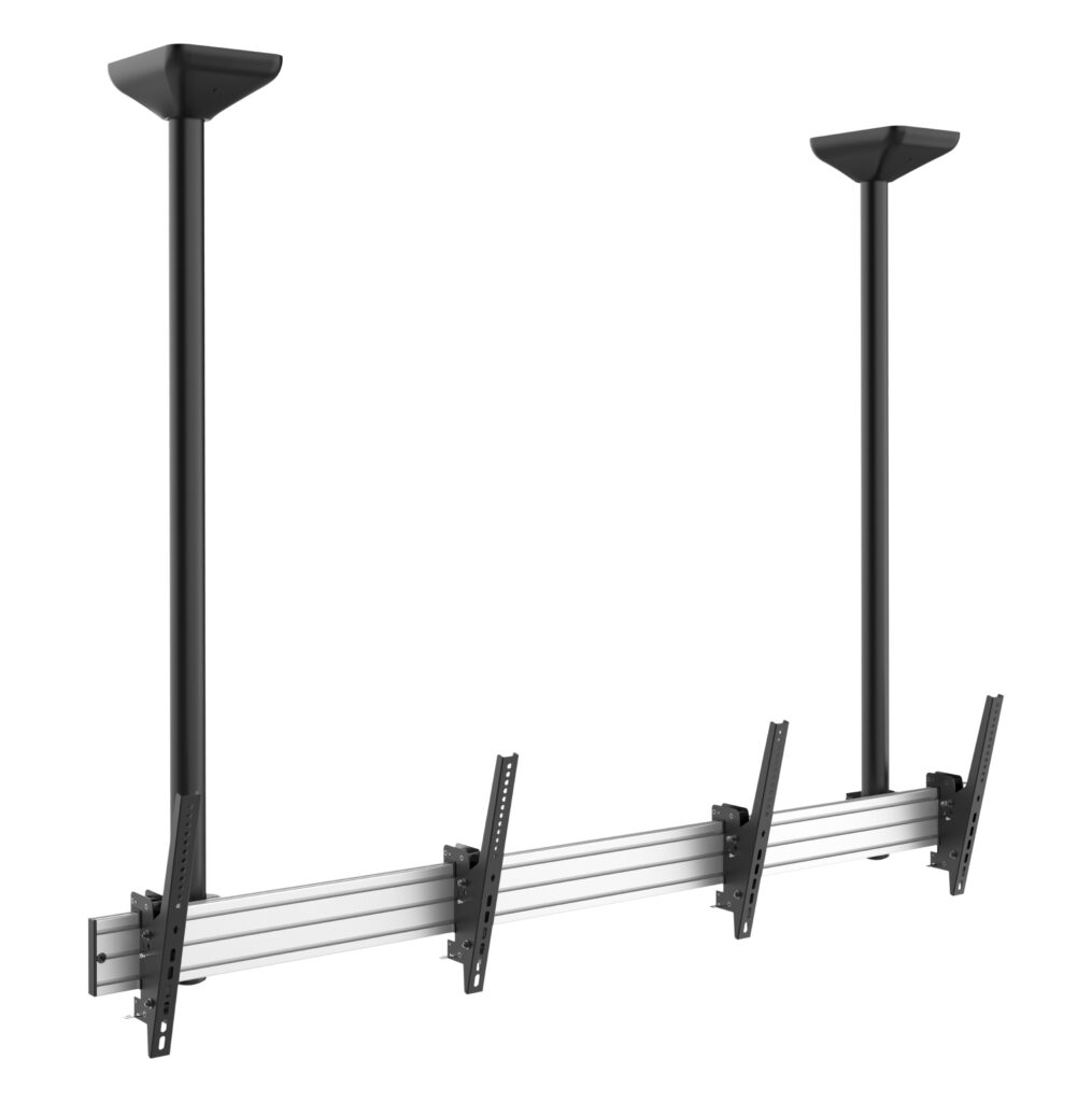 Revez Dual Screen Ceiling Mount with Extended Pole for 45-55" Screens ...