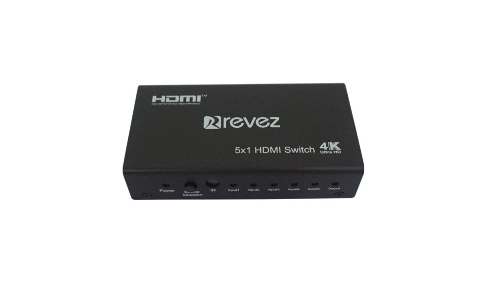 Revez HDMI Switch 5 in 1 Out with Remote (4K Supported) - revez.eu